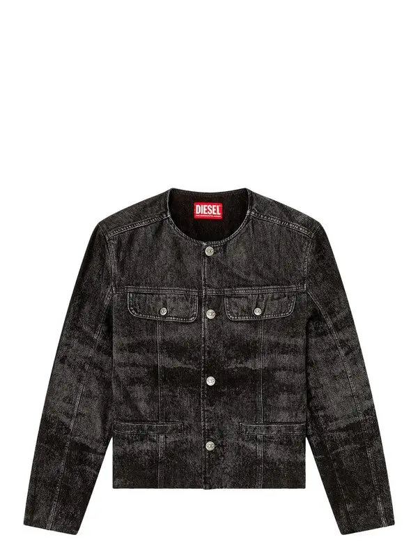 Diesel Denim Trucker Jacket - Black/deni