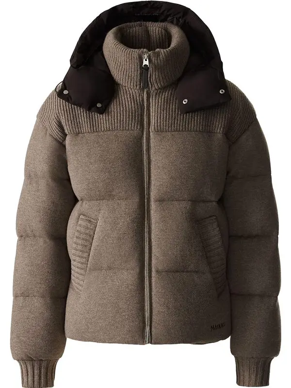 Mackage Griffen Cashmere-blend Down Jacket - Coffee