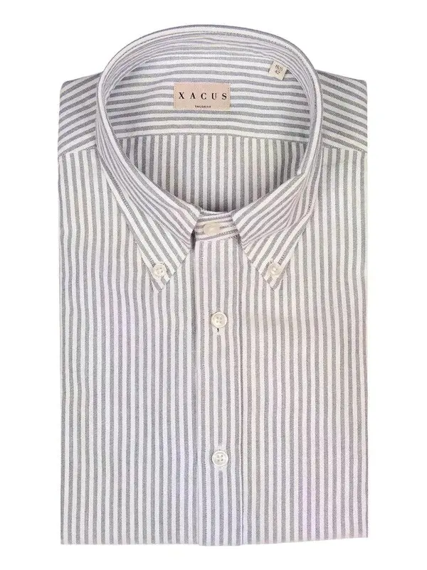XACUS Buttoned Striped Shirt - White