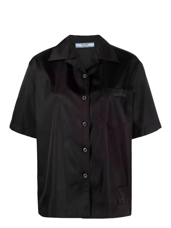 Prada Logo-patch Shirt - Black
