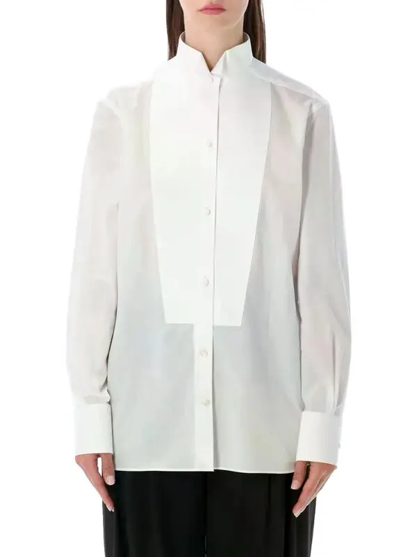 TOM FORD Bib-detailed Shirt - White