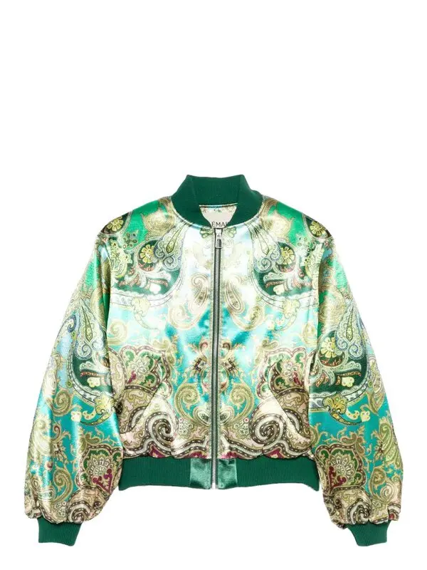 ALEMAIS Clemenza Paisley Zip Jacket - Green