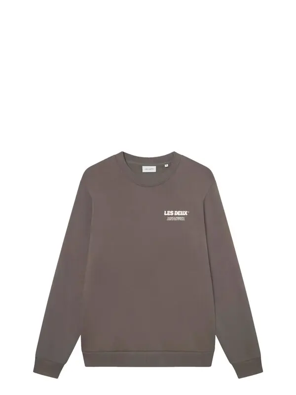LES DEUX Logo Sweatshirt - Brown