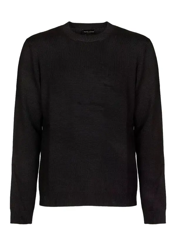 ROBERTO COLLINA Crew Neck Sweater - Black