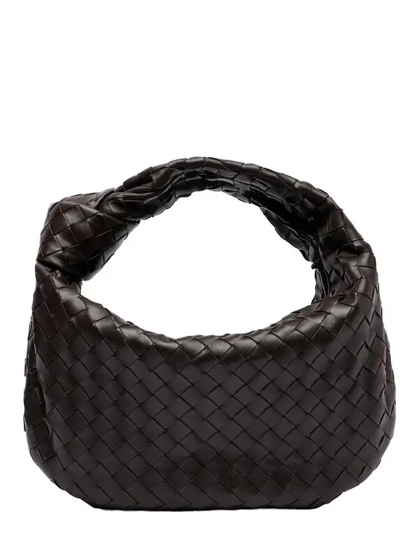 Bottega Veneta Jodie Small Intrecciato Leather Shoulder Bag - Brown