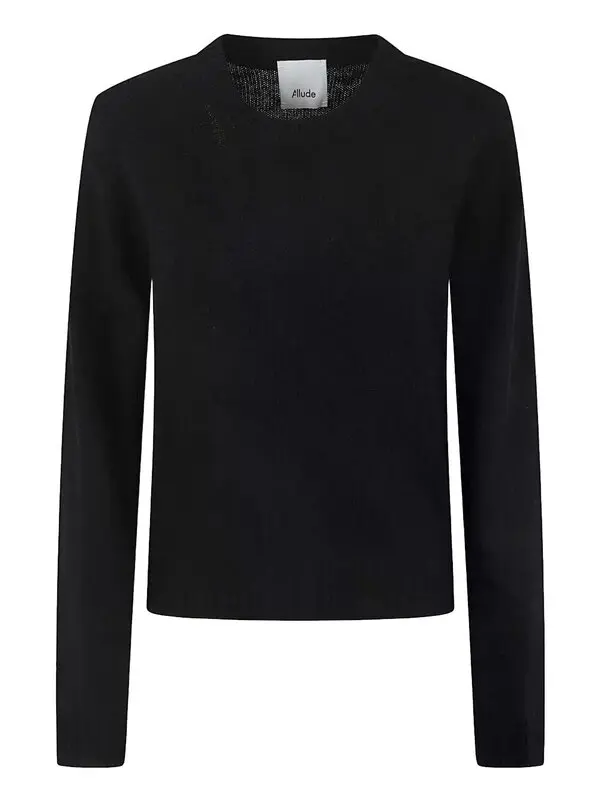 ALLUDE Crew-neck Sweater - Black