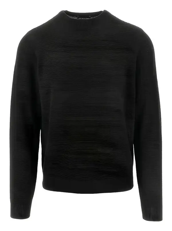 Emporio Armani Ribbed Sweater - Black