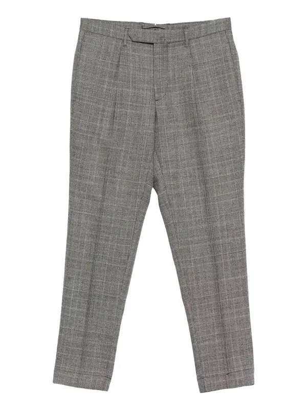 SANTANIELLO Check Trousers - Neutrals