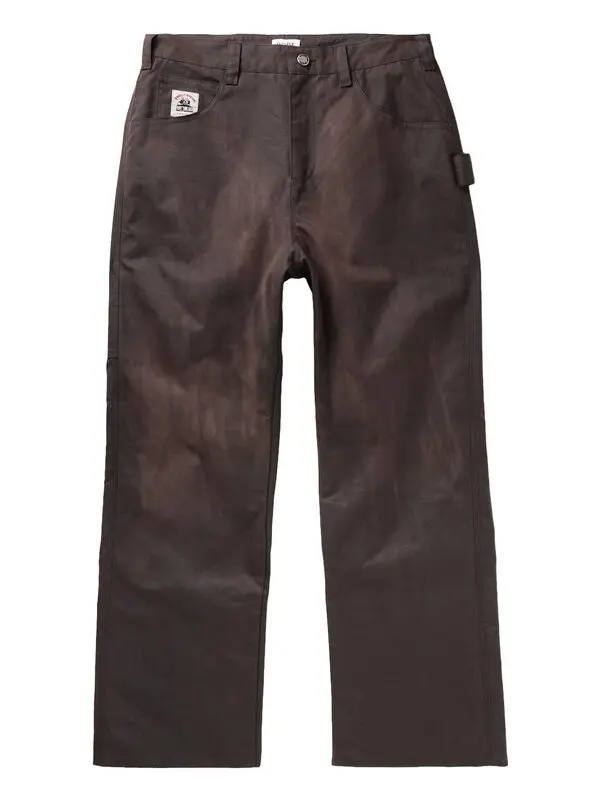 BODE Knolly Brook Waxed Cotton Trousers - Brown