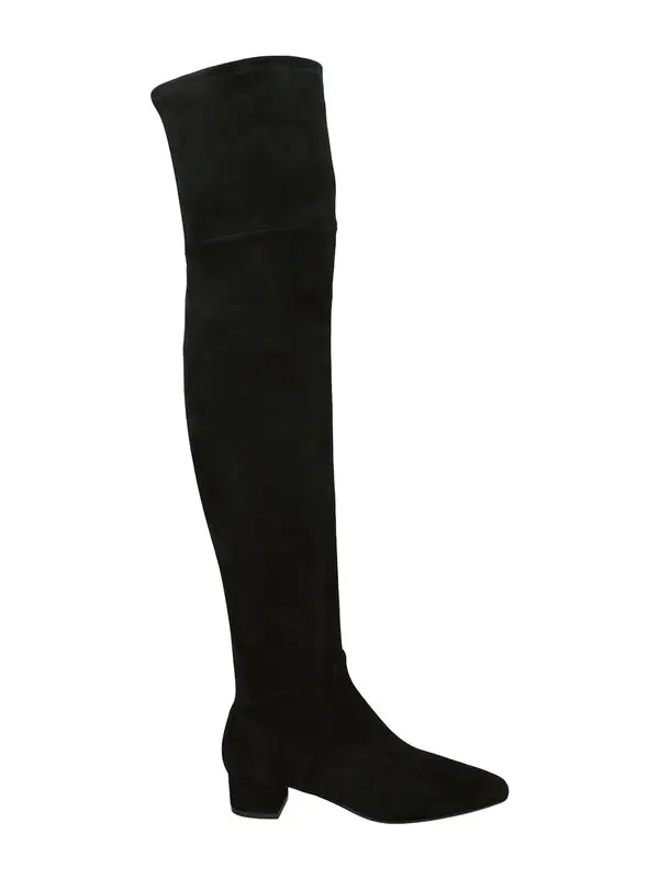 AQUAZZURA Suede Remi Over-the-knee Boots 35 - Black