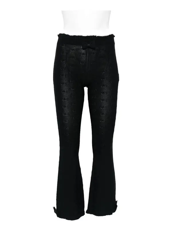 Balenciaga Flared Capri Trousers - Black