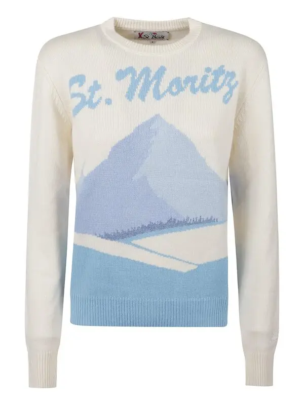 MC2 SAINT BARTH Graphic Print Jersey - White