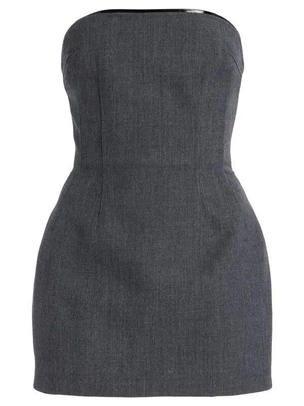LAQUAN SMITH Strapless Mini Dress - Grey