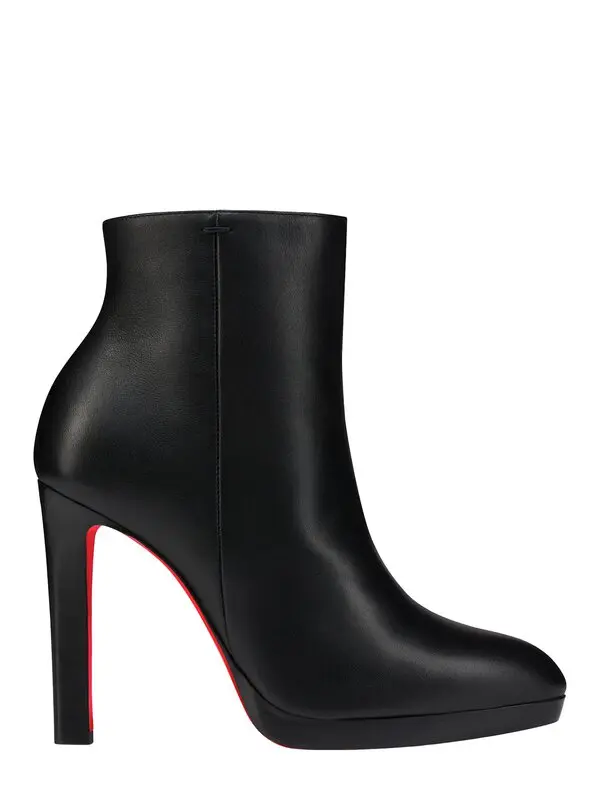 CHRISTIAN LOUBOUTIN Fannylove 120 Leather Ankle Boots - Black