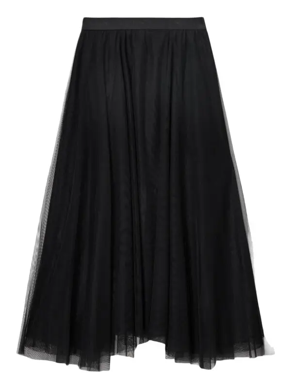 ALLSAINTS Tulle Ally Midi Skirt - Black