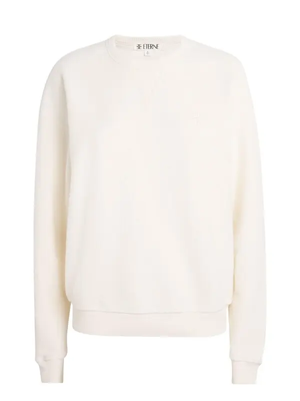 Eterne Cotton French Terry Sweatshirt - Ivory