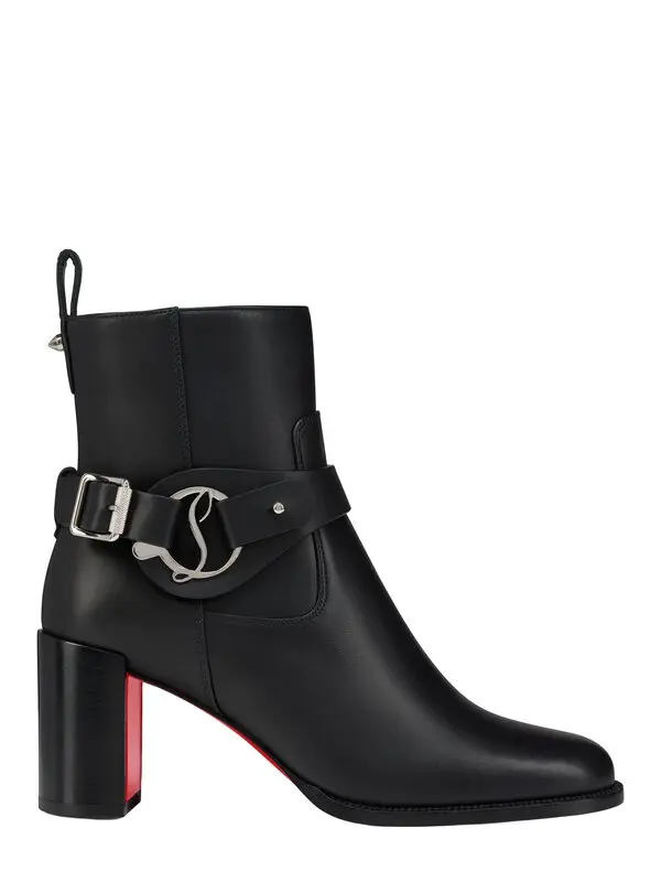 CHRISTIAN LOUBOUTIN Dianouchette 70 Leather Ankle Boots - Black