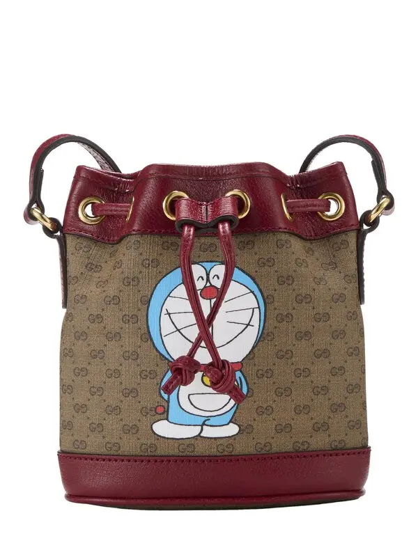 Gucci Doraemon X Coated Bucket Bag - Red