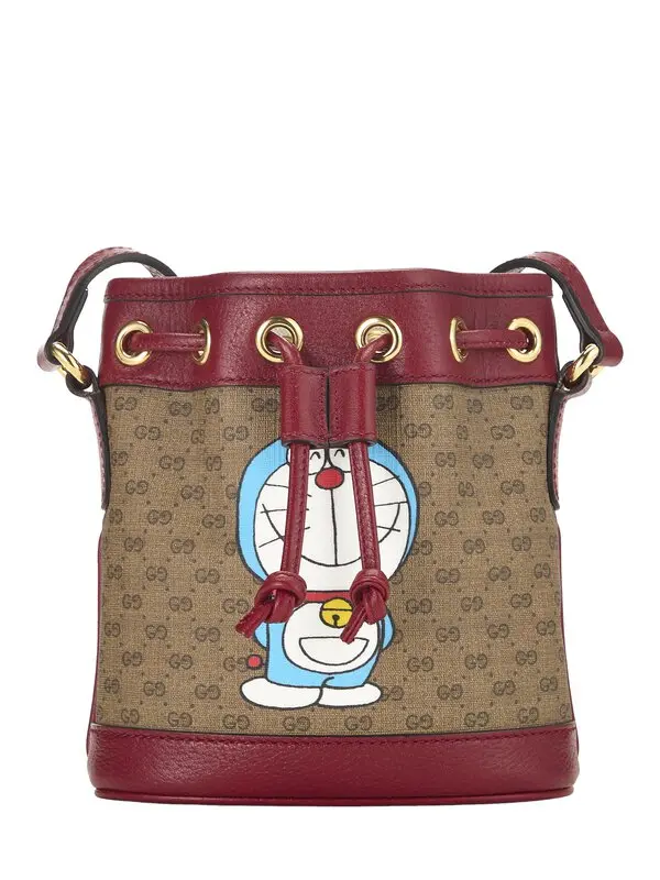 Gucci Doraemon X Coated Bucket Bag - Red