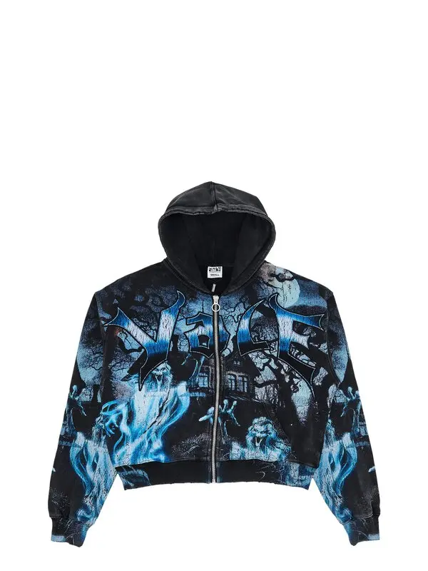 VALE FOREVER Casper Zip-up Hoodie - Black
