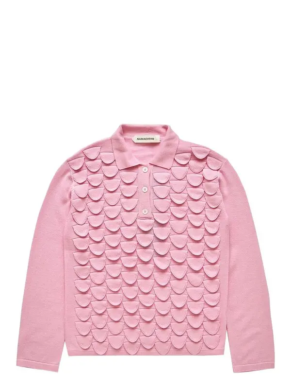 NAMACHEKO Bird Feather Polo - Pink