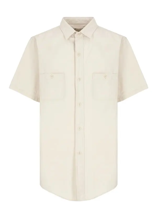 MAISON MARGIELA Short-sleeve Cotton Shirt - Cream