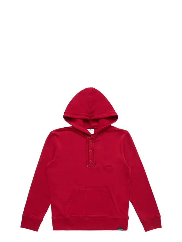 COURREGES Embroidered Snapped Hoodie - Red