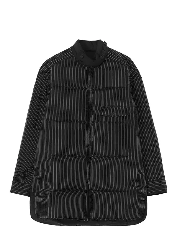 YOHJI YAMAMOTO POUR HOMME Chin Strap Padded Coat - Black