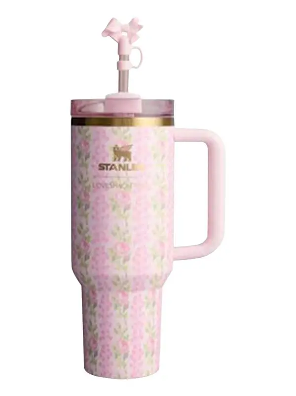 STANLEY 1913 X Loveshackfancy Flowstate Quencher 40oz Tumbler - Pink