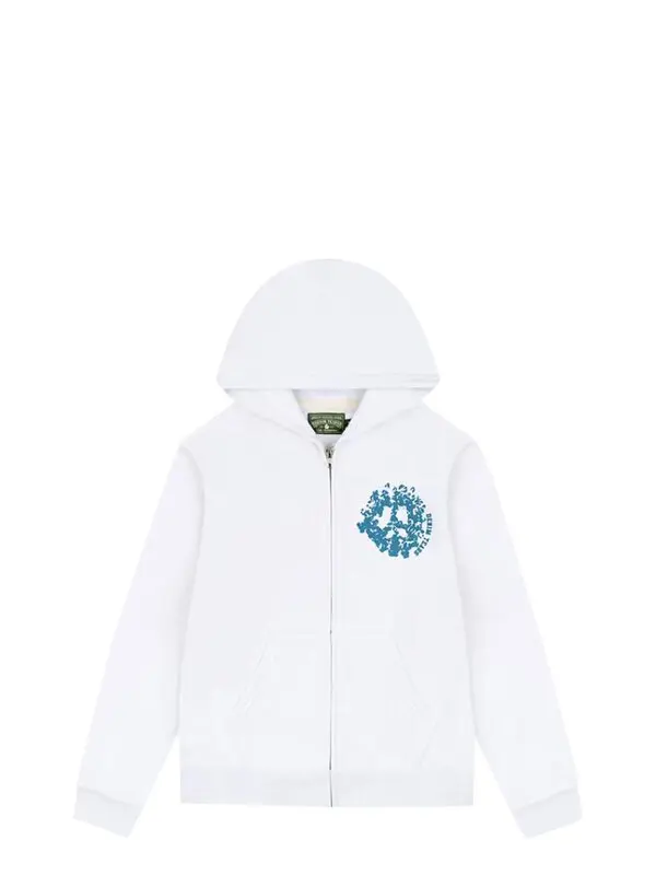 DENIM TEARS Denim University Zip Hoodie - White