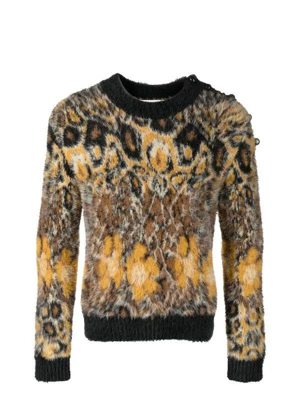 NAMACHEKO Dalia Flower Print Crewneck - Brown