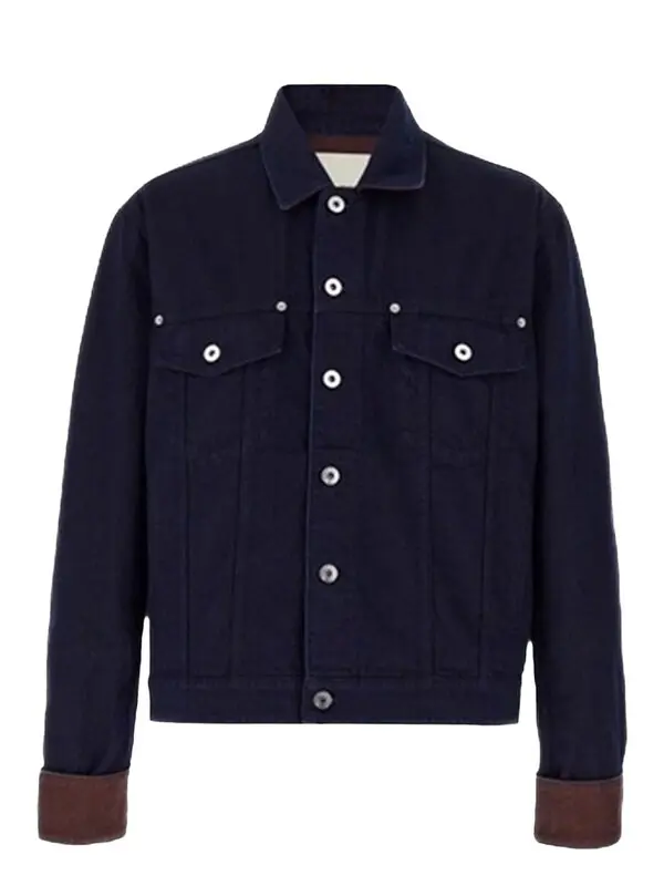 JW Anderson Turn Up Cuff Denim Jacket - Blue