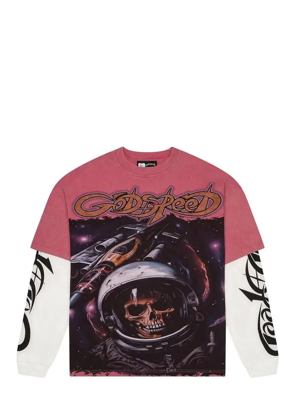 GODSPEED Space Traveler Layered T-shirt - Pink