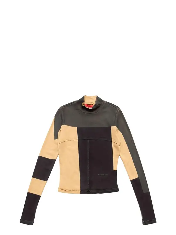 Eckhaus Latta Redacted Lapped Baby Turtleneck - Brown