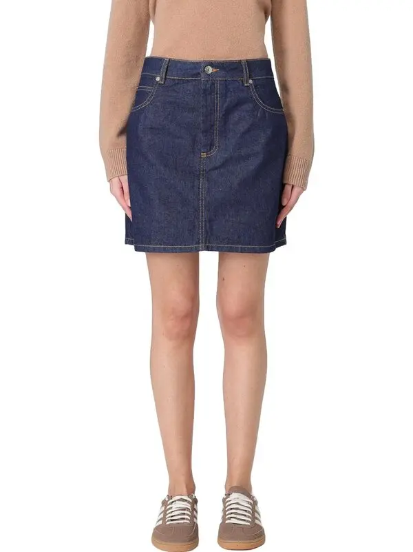 Maison Kitsuné Denim Skirt - Blue