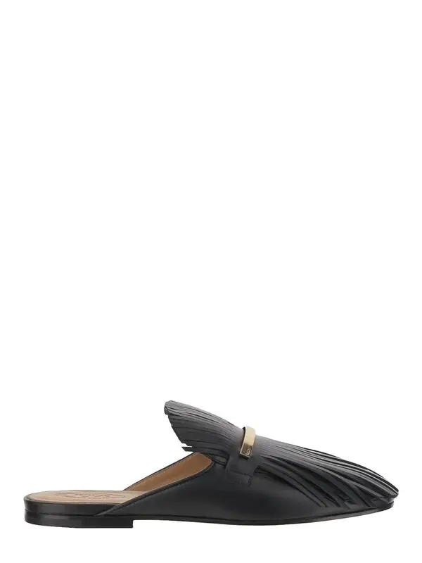 TOD'S Leather Mules - Black