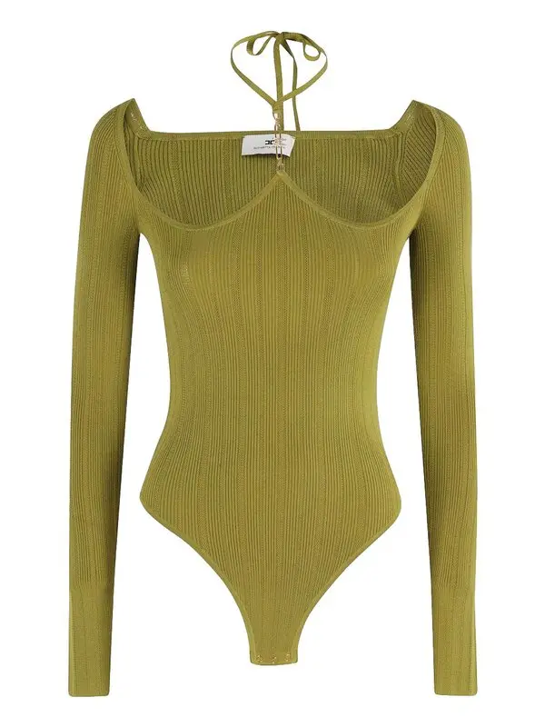 Elisabetta Franchi Long Sleeve Top - Green