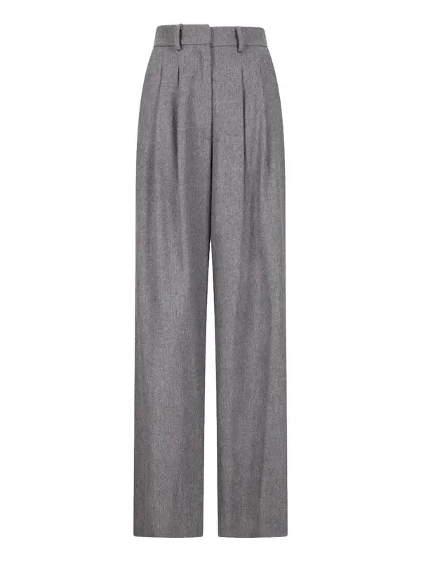 PT TORINO Wide Leg Trousers - Grey