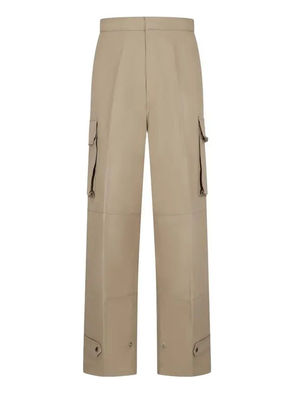 Ami Wide Leg Trousers - Beige
