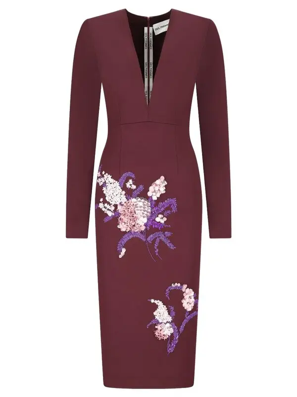 DES_PHEMMES Midi Dress - Violet