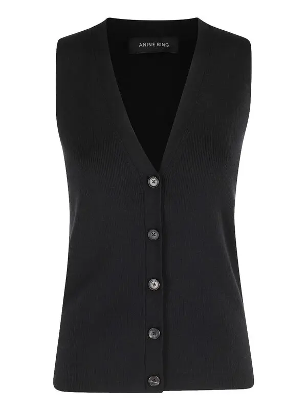 ANINE BING Waistcoat - Black