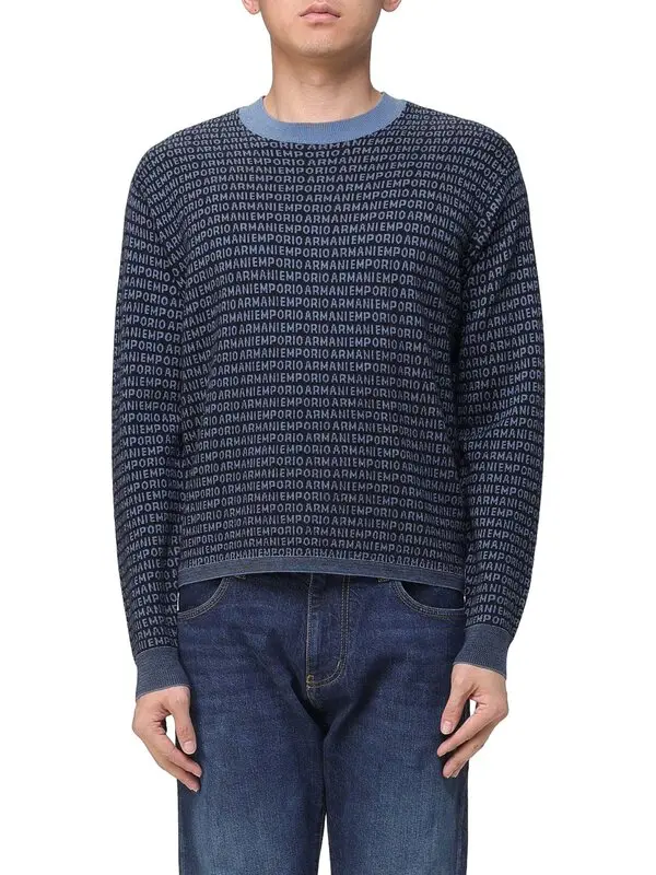Emporio Armani Printed Sweater - Blue