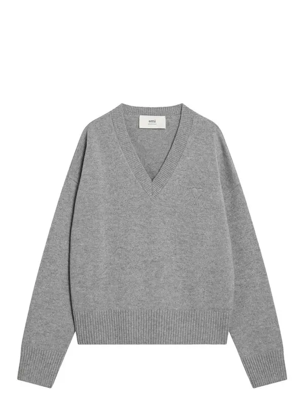 Ami Pullover Sweater - Grey