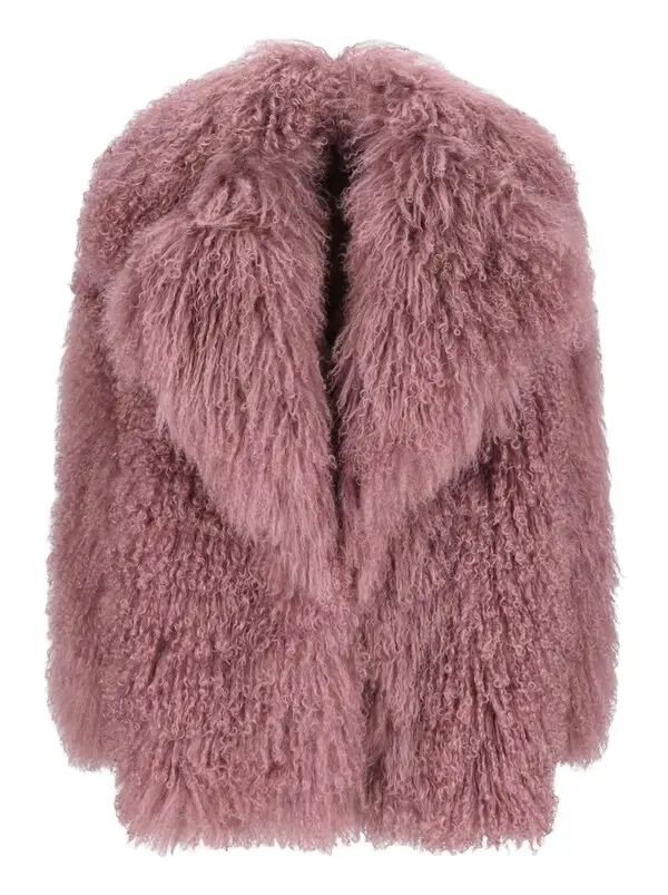SALVATORE SANTORO Fur Coat - Pink