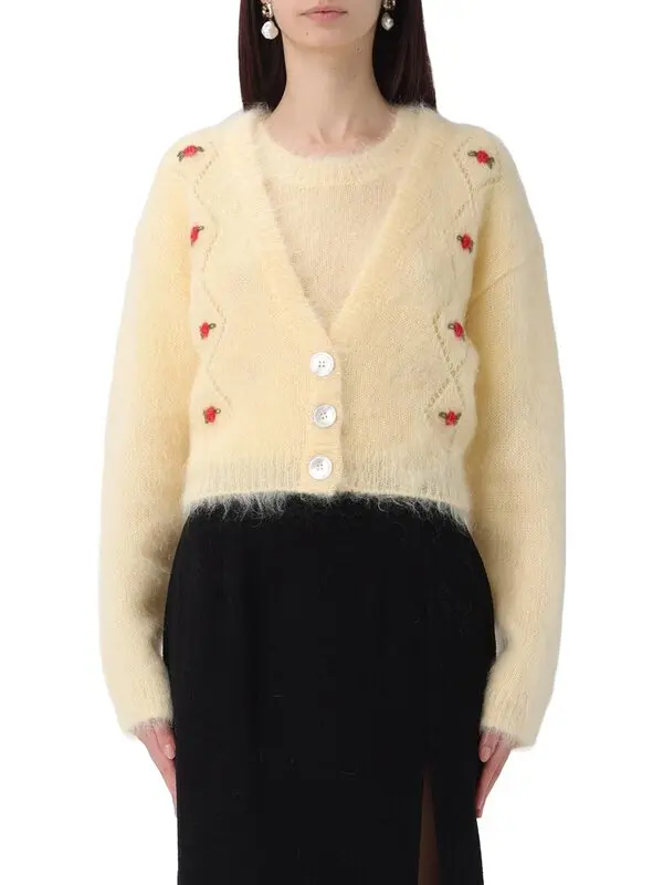 Alessandra Rich Button Detailed Sweater - Yellow