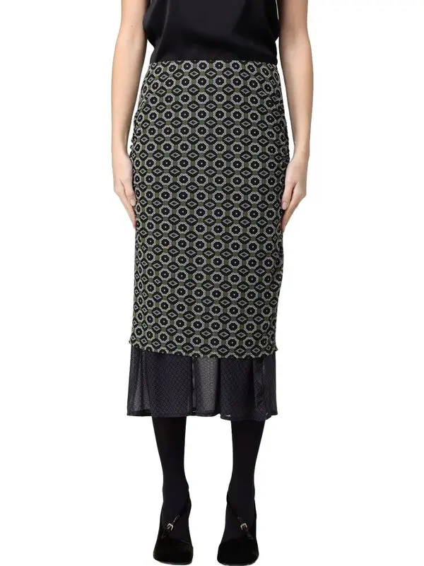 Dries Van Noten Printed Skirt - Green
