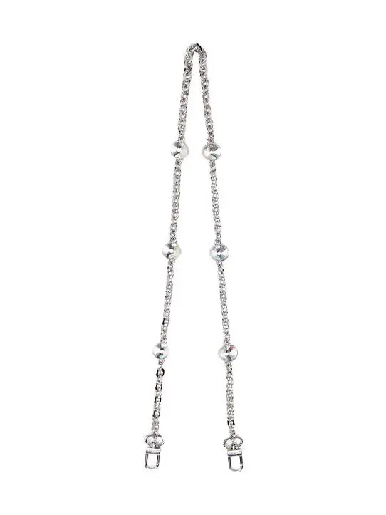 Maje Rhinestone Chain Shoulder Strap - Silvery