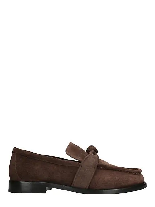 Bottega Veneta Astaire Knot Suede Loafers - Brown