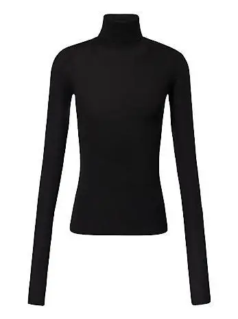 THE FRANKIE SHOP Wool And Silk Turtleneck Jumper - Black