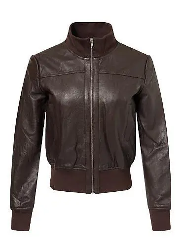 THE FRANKIE SHOP Regular-fit Leather Jacket - Vintage Brown
